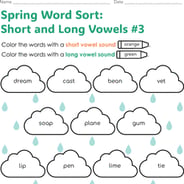 Short Vowel Spring Educational Resources | Education.com