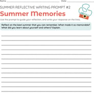 Printable Middle School Reflective Writing Seasonal Worksheets ...