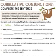 Printable 6th Grade Correlative Conjunction Worksheets | Education.com
