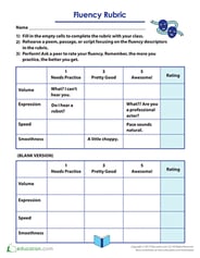 First Grade Read Aloud Rubric Grade 2 Group Reading Assessment Rubric