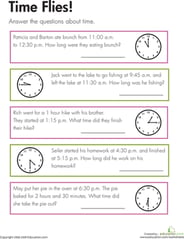 Elapsed Time Worksheet 3rd Grade