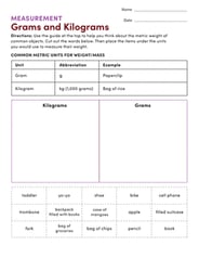 Weight Measurement Worksheets Exploration Of Weight Select And Use