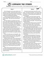 Compare And Contrast Worksheets 3rd Grade