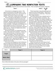 Compare And Contrast Passages Compare And Contrast | Educational