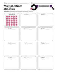 Common Core Worksheets Multiplication Arrays Multiplication Worksheets