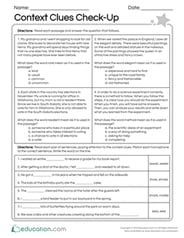 3rd Grade Context Clues Worksheets