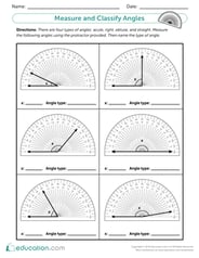 Measure Angles With Protractor Worksheet