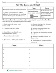 Cause And Effect Worksheets 4th Grade Free Editable Cause And Effect