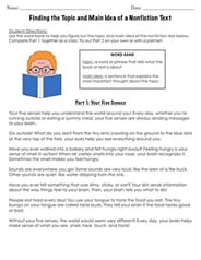 Main Idea Worksheets For Second Grade Collection Of Second Grade Main