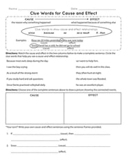 Cause And Effect Worksheets 4th Grade