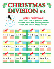 Third Grade Christmas Math Worksheets