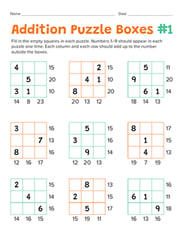 6th Grade Math Puzzles Worksheets