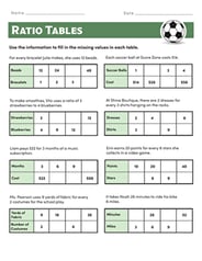 6th Grade Math Worksheets Ratios Proportions 6th Grade Ratio And