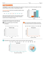 Histogram Worksheets For 6th Grade