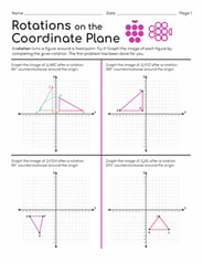 Rotation Worksheets Geometry