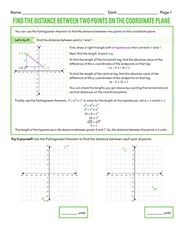 Common Core Coordinate Plane