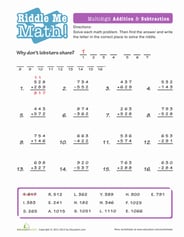 4th Grade Math Riddle Worksheets Maths Table Riddles Free Worksheet