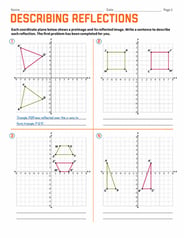 Reflection Transformation Worksheet 50+ Reflections Worksheets On