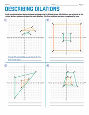 Dilation Worksheet Geometry Dilation