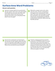 Measurement Word Problems Worksheets