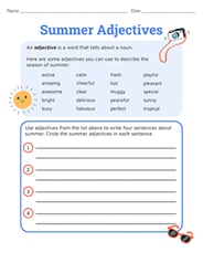 Adjectives Worksheet 2nd Grade Adjectives: Printable Worksheets