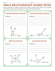 Vertical Angle Worksheet 🏴☠ GEOGEBRA RESOURCE! ⚔, Try This FREE