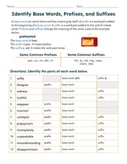 Common Prefixes Worksheet Prefix Worksheets