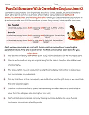 Correlative Conjunctions Worksheets 4th Grade Conjunctions In English:
