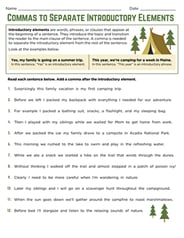 Comma Worksheets 2nd Grade Englishlinx.com | Commas Worksheets