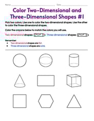 Two Dimensional Shapes Worksheets Classifying Two Dimensional Shapes