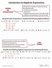 Equivalent Expressions Worksheets 5th Grade Equivalent Expressions