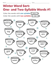 Syllable Worksheets 2nd Grade
