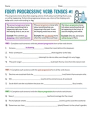 English Worksheets For Grade 5 Verbs