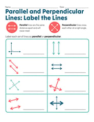 Parallel And Intersecting Lines Worksheet