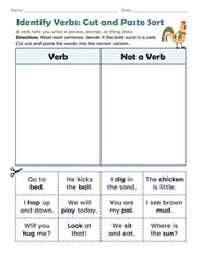 Verbs Worksheet 1st Grade