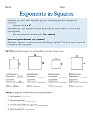 Exponents Worksheets 5th Grade