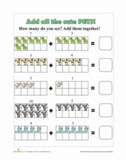Common Core Math Worksheets Addition Kindergarten Math Worksheets