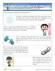 Common Core Worksheets Multiplication Word Problems Common Core