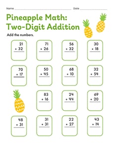 Math Fluency Worksheets 2nd Grade Addition Worksheets Free