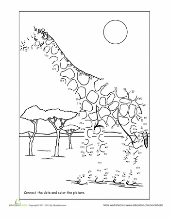 Wild Dot-to-Dot Animals! | Education.com