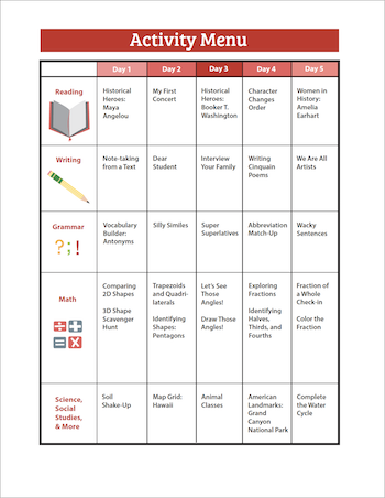 Third Grade Fall Review Packet - Week 4 | Workbook | Education.com