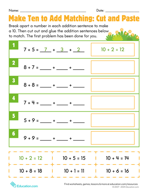 First Grade Fall Review Packet - Week 1 | Workbook | Education.com
