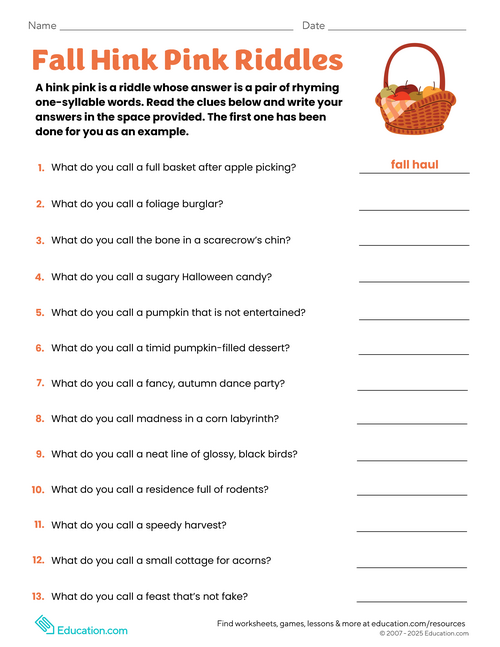 Fourth Grade Fall Review Packet - Week 1 | Workbook | Education.com