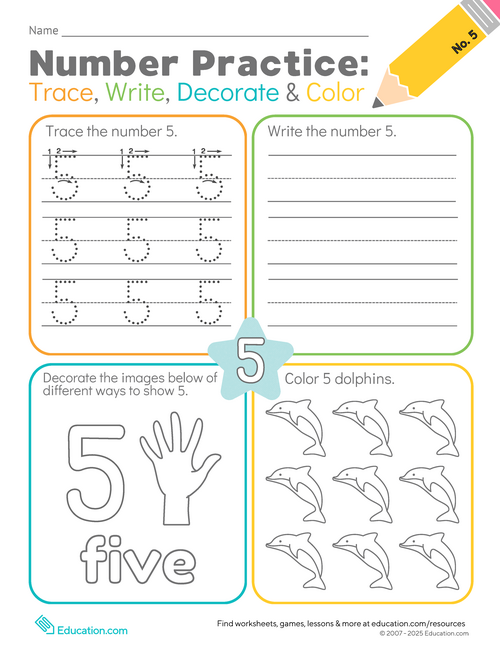 Kindergarten Fall Review Packet - Week 2 | Workbook | Education.com
