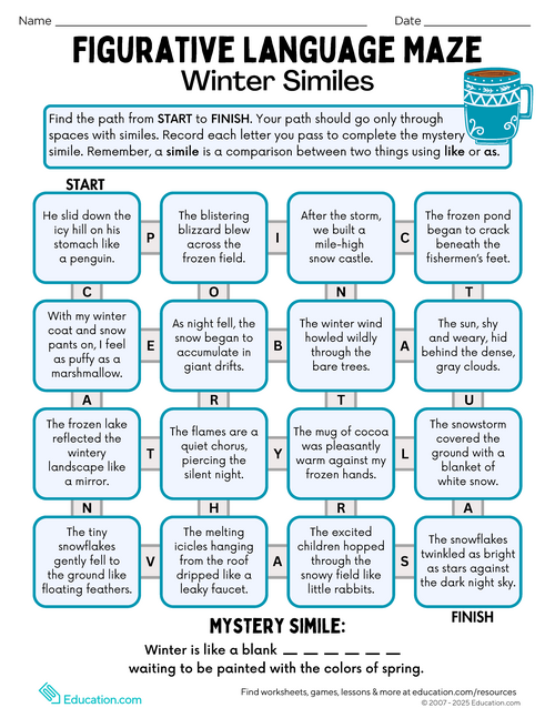Sixth Grade Winter Break Packet | Workbook | Education.com