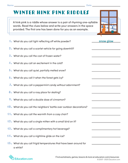 Sixth Grade Winter Break Packet | Workbook | Education.com