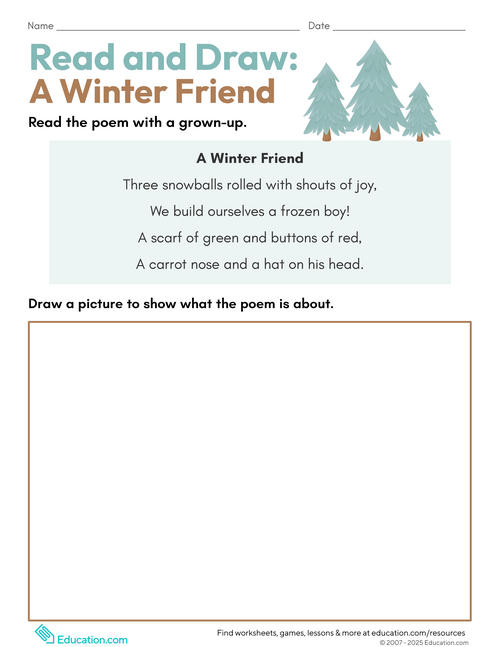 Pre-K Winter Break Packet | Workbook | Education.com
