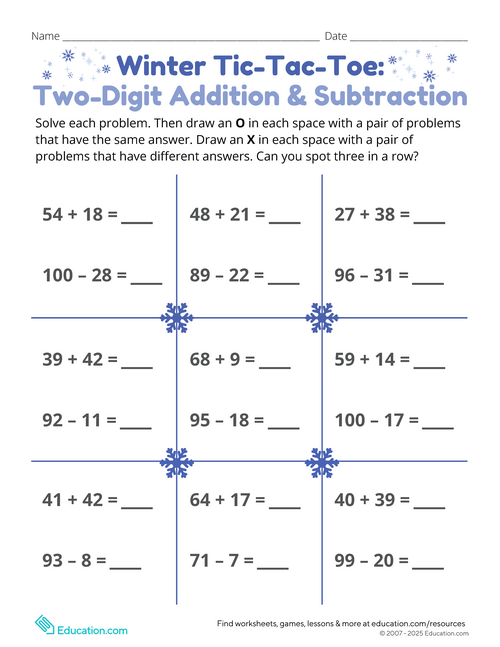 Third Grade Winter Break Packet | Workbook | Education.com