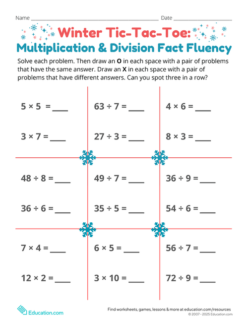 Fourth Grade Winter Break Packet | Workbook | Education.com
