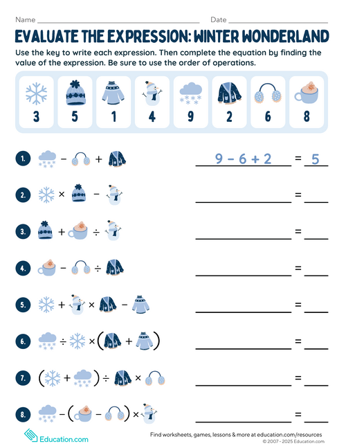 Fifth Grade Winter Break Packet | Workbook | Education.com